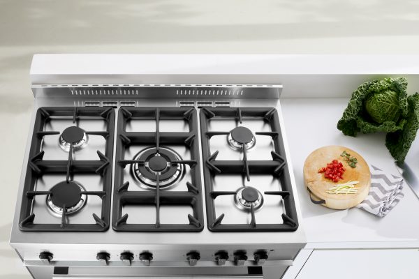 Modern single cavity dual fuel Range Cooker in Stainless Steel - De'Longhi