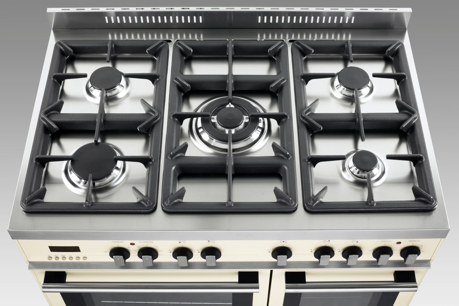 Modern twin cavity dual fuel Range Cooker in Stainless Steel - De'Longhi