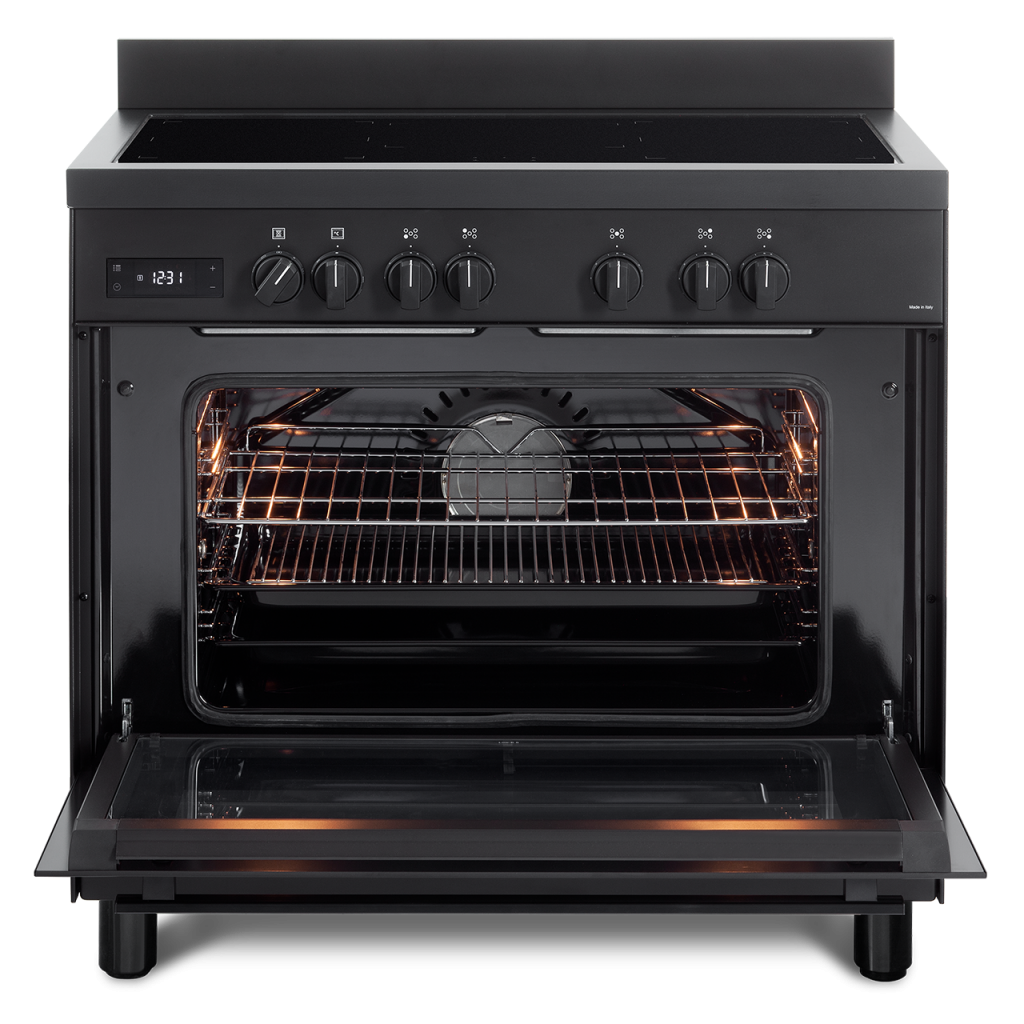 Space single cavity induction Range Cooker in Matt Black - De'Longhi