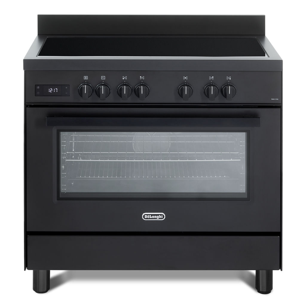 Space single cavity induction Range Cooker in Matt Black - De'Longhi