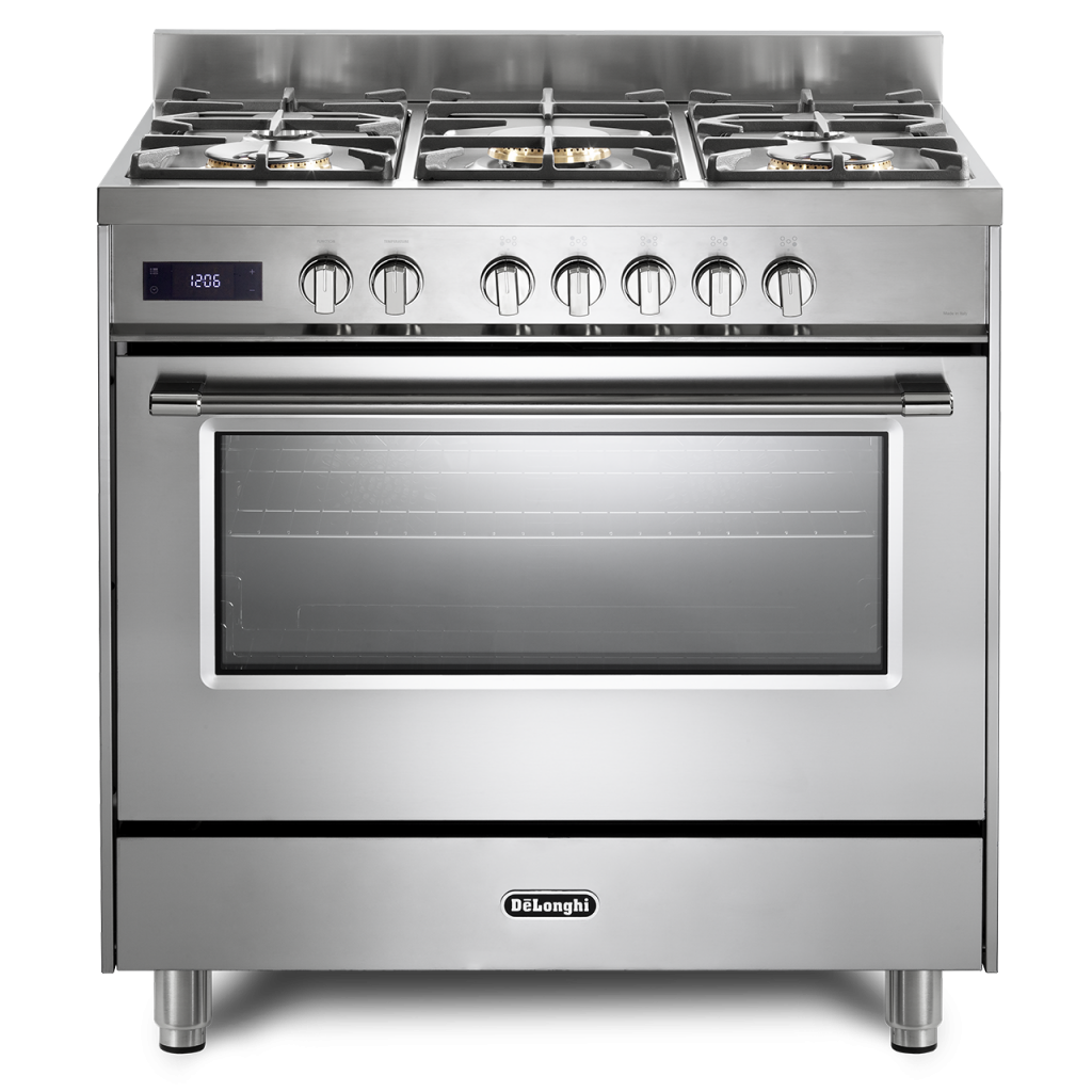 Space single cavity dual fuel Range Cooker in Stainless Steel - De'Longhi