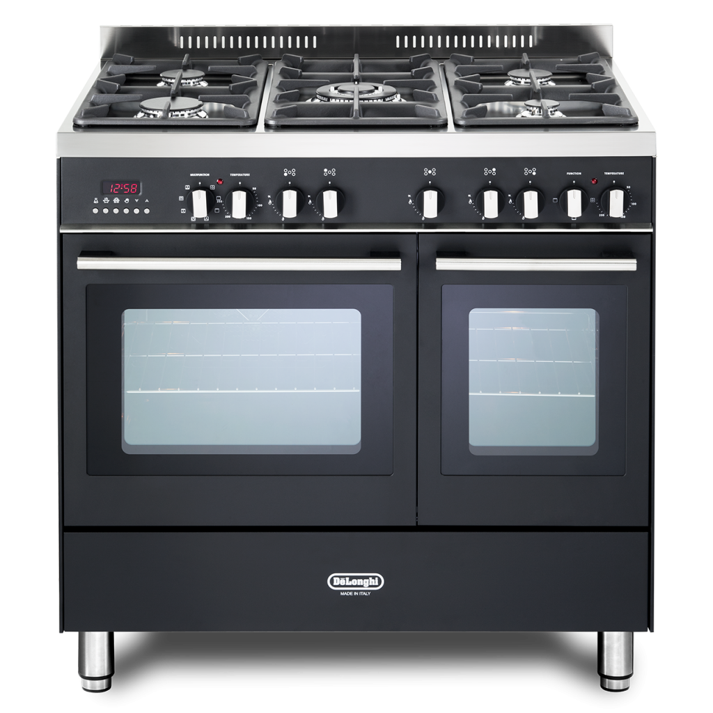 Modern twin cavity dual fuel Range Cooker in Anthracite - De'Longhi