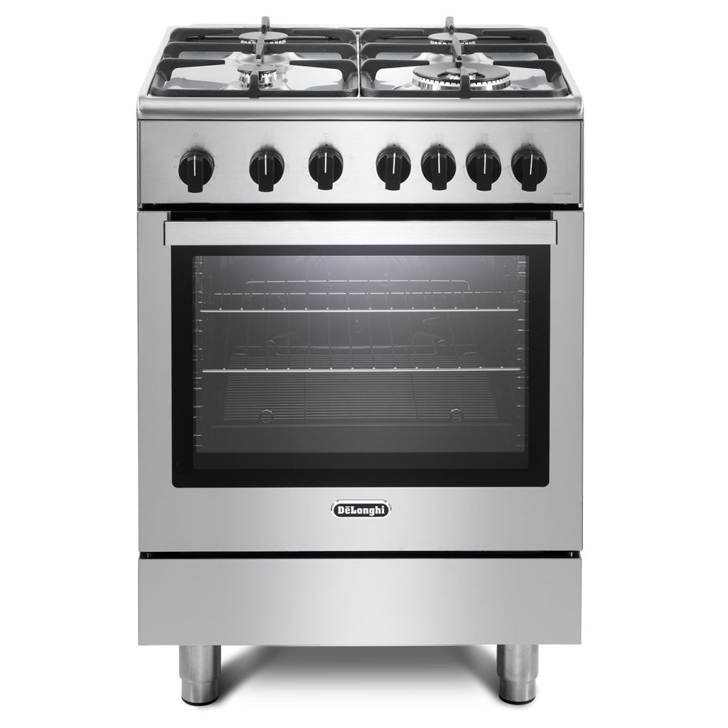 Modern single cavity gas Range-style Cooker in Stainless steel - De'Longhi