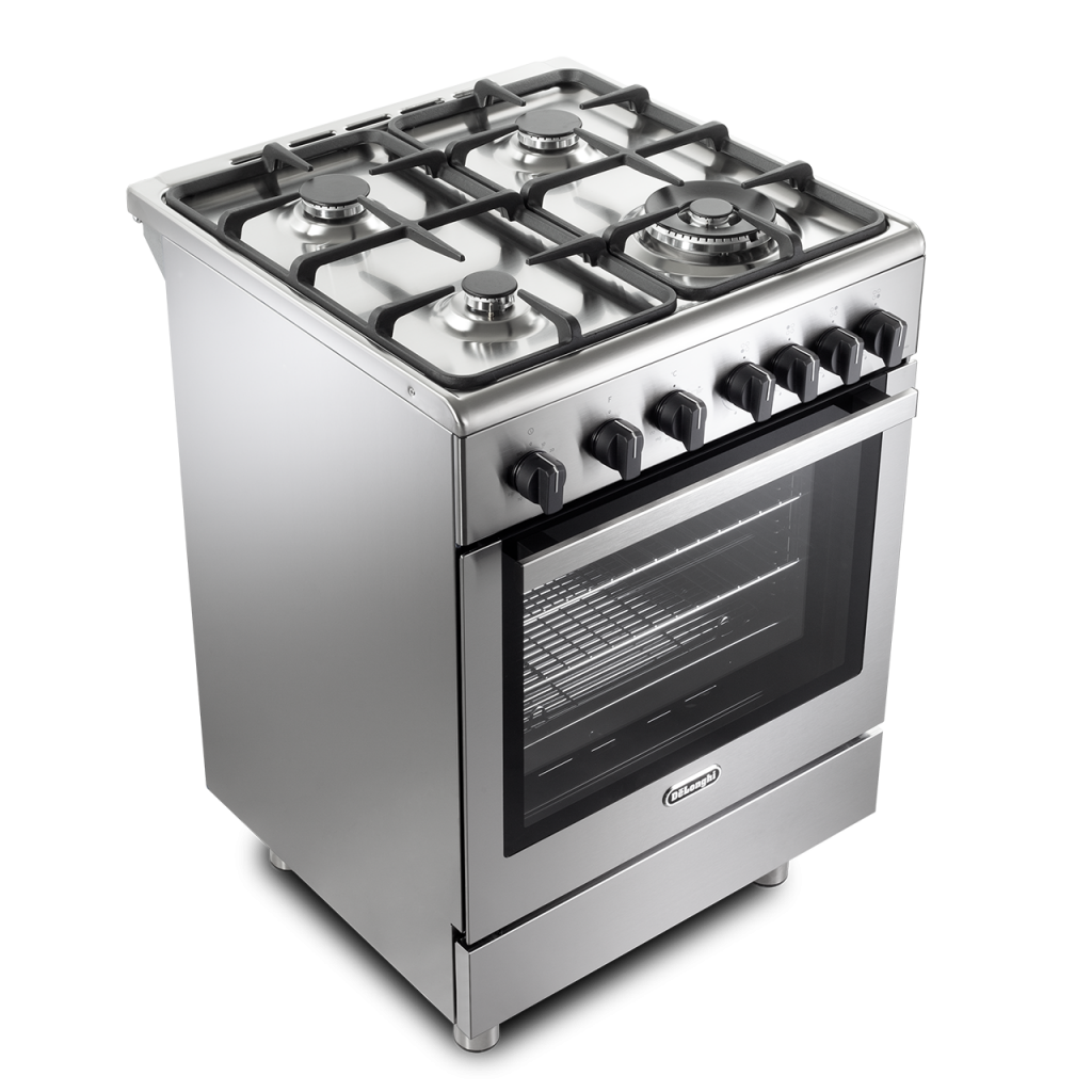 Modern single cavity gas Range-style Cooker in Stainless steel - De'Longhi