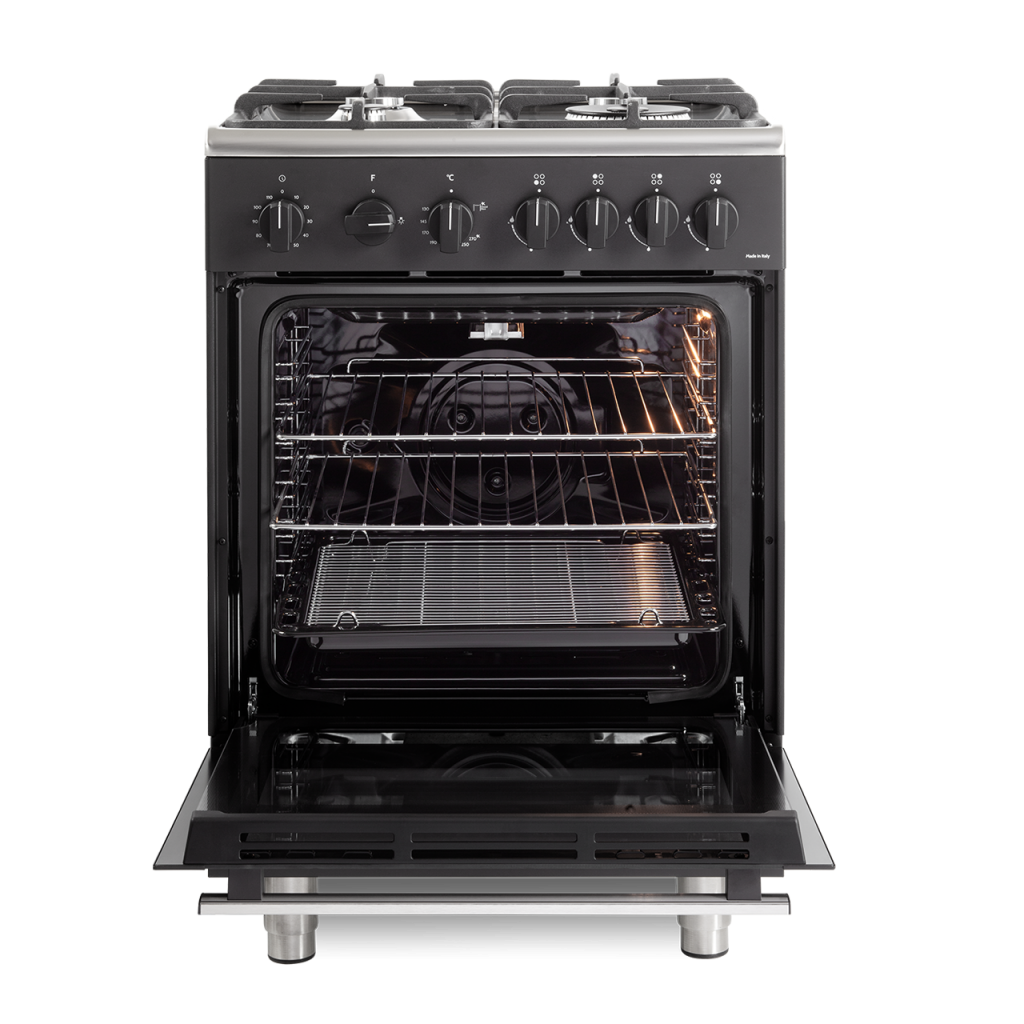 Modern single cavity gas Range-style Cooker in Anthracite - De'Longhi